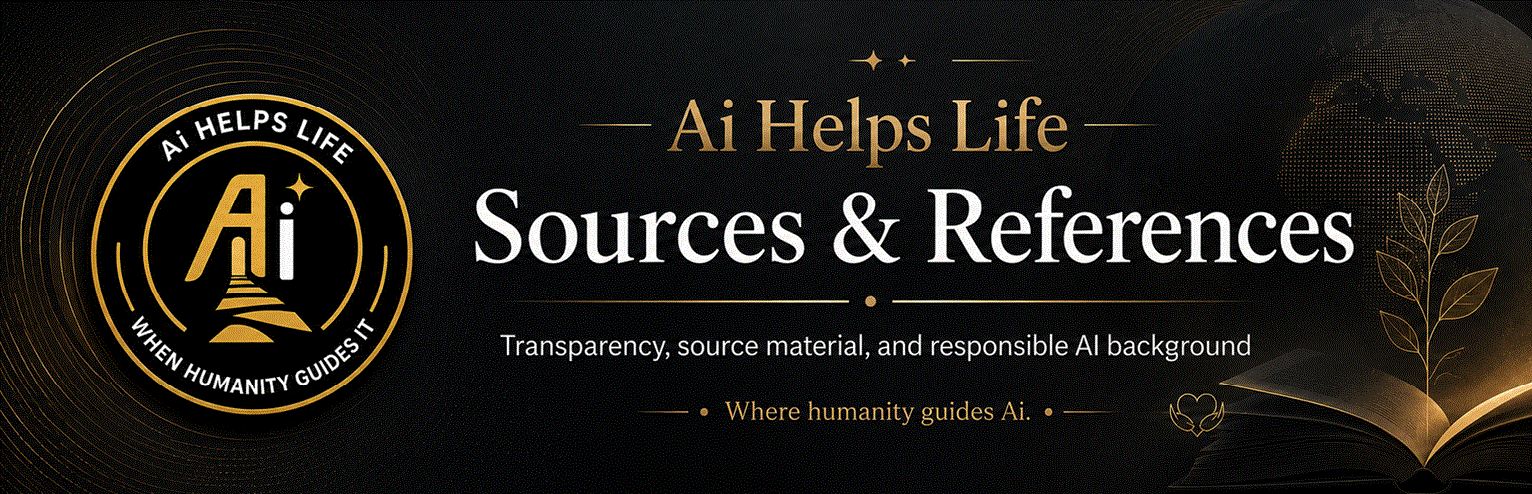 Ai Helps Life: Sources & References - AiHelpsLife.com